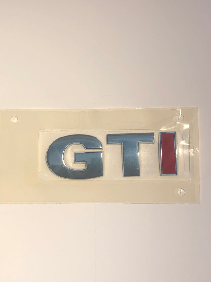 Nameplate GTI w/RED I in MK4 Font (NOS) – Parts4VWs